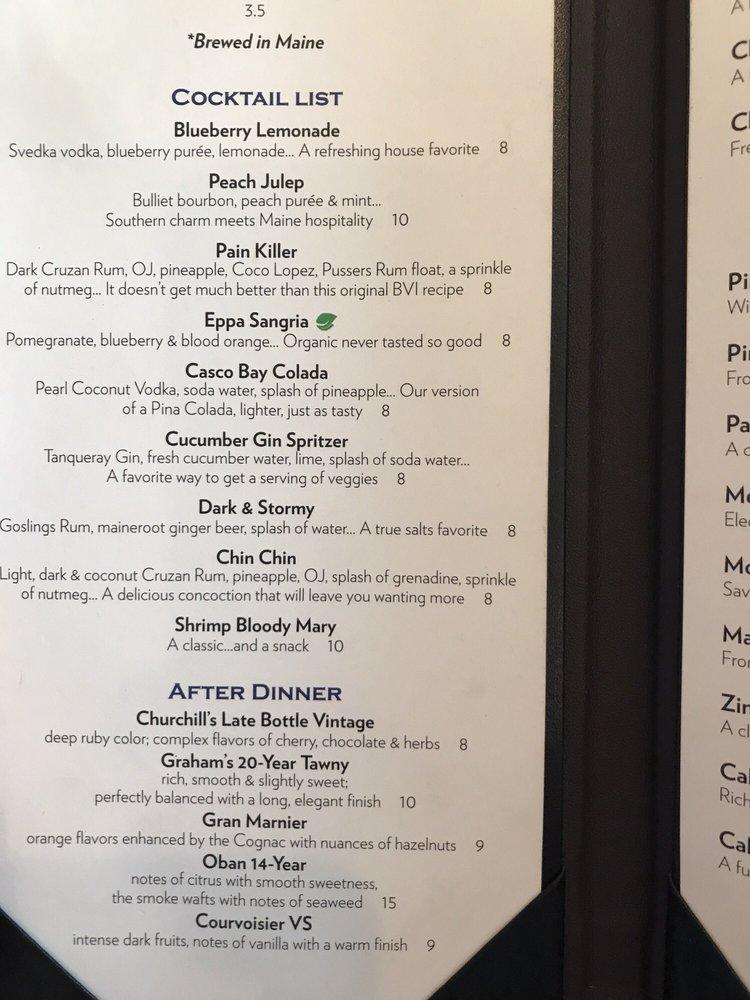 Menu at Dolphin Marina & Restaurant, Harpswell