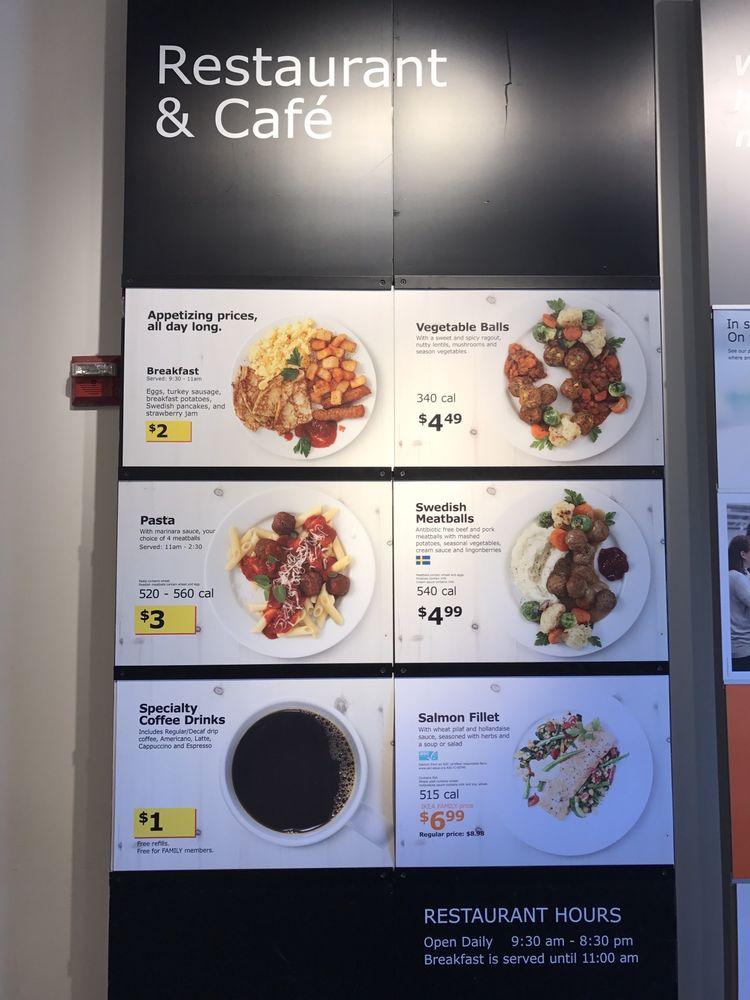 Menu at IKEA Restaurant, San Diego