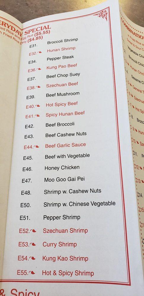 Menu at Taiwan Chinese Food restaurant, Oklahoma City