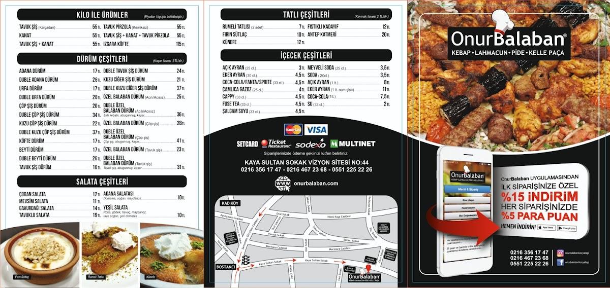 Menu at Balaban Restaurant - Vedat Usta ' nın Yeri, Istanbul, Vizyon Sitesi