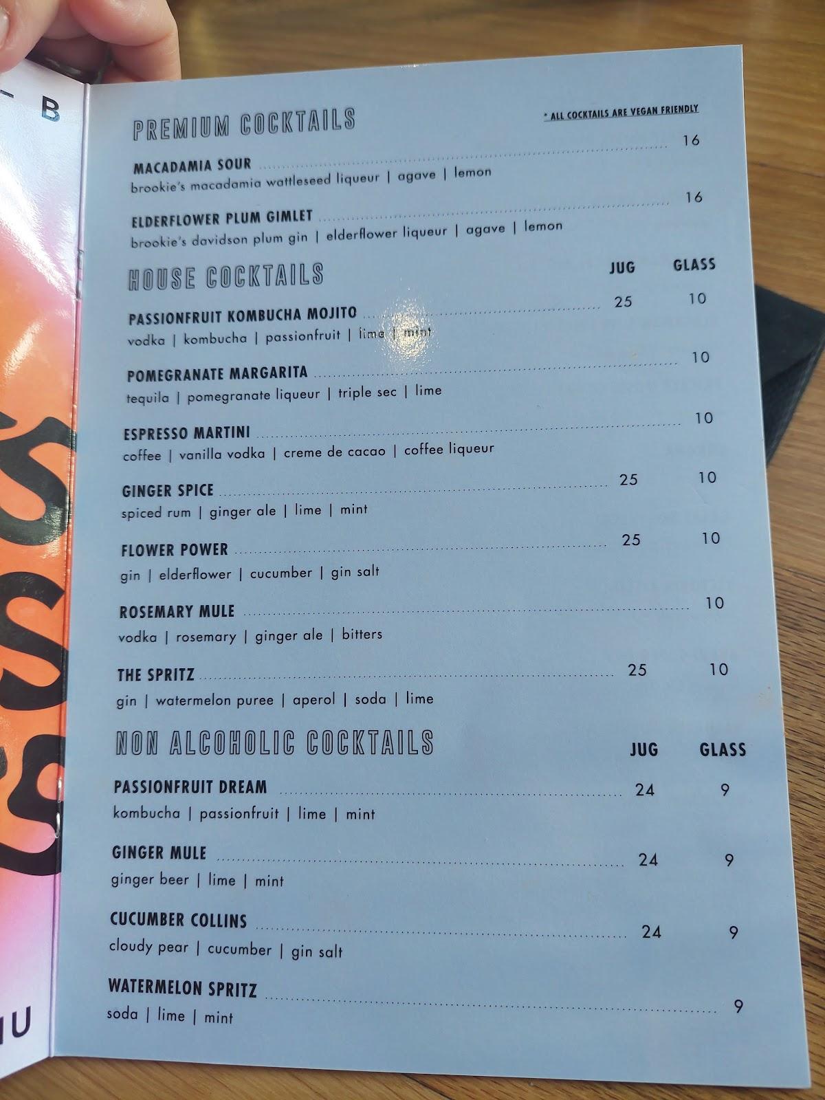 Menu at Yeah Boy. restaurant, Geelong West