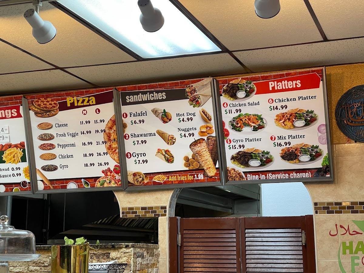 Menu at Halal Food Express restaurant, Orlando, International Dr