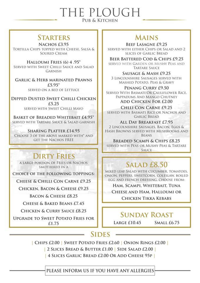 Menu at Plough Pub and Kitchen - Brackley, Brackley