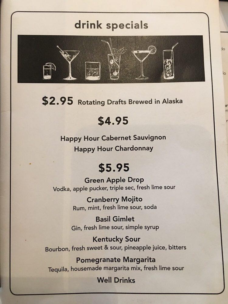 Menu at Simon & Seafort's Saloon & Grill steakhouse, Anchorage
