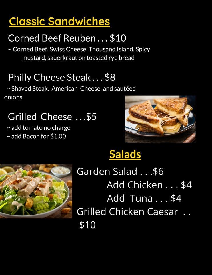 Menu at The Cave pub & bar, Waterbury