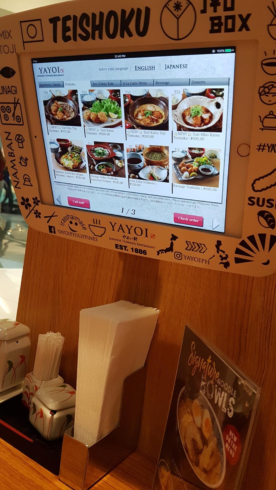 Carta del restaurante YAYOI SM Megamall, Mandaluyong, 3rd level