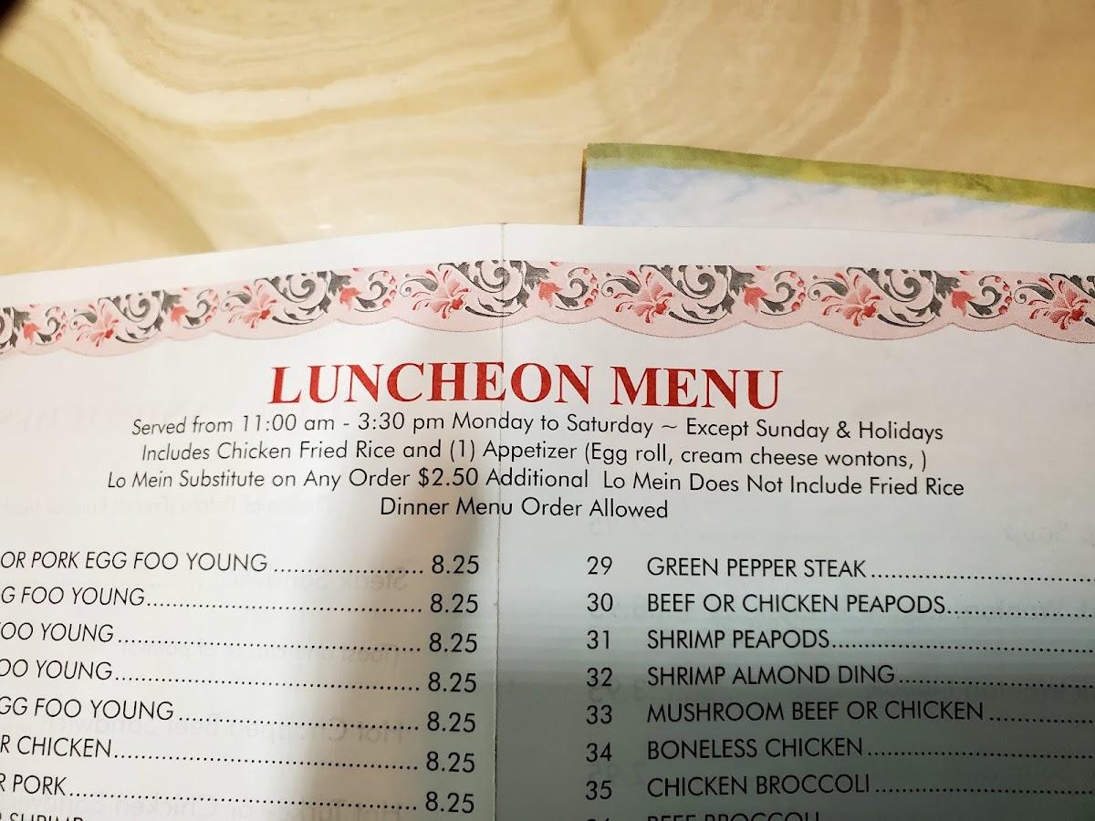 Menu at Golden Inn Restaurant, Superior