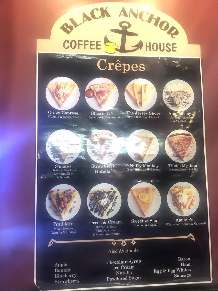 Menu at Black Anchor Coffee House, Point Pleasant Beach