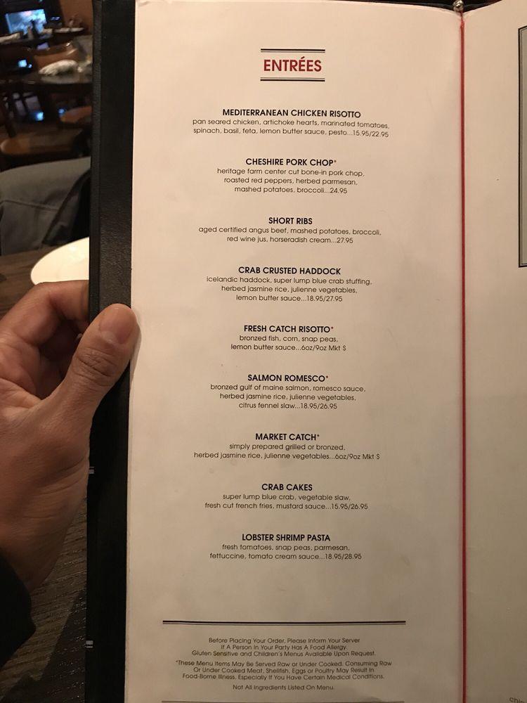 Menu at Burtons Grill & Bar, Burlington