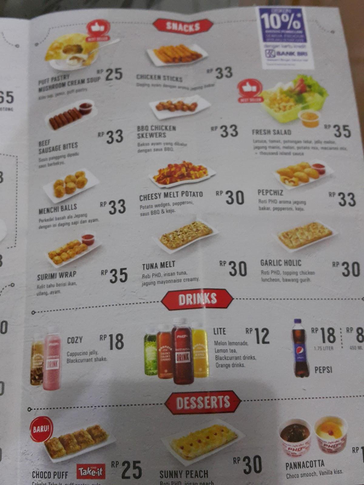 Menu at Pizza Hut Delivery - PHD Indonesia pizzeria, Bogor, Jl. Raya ...
