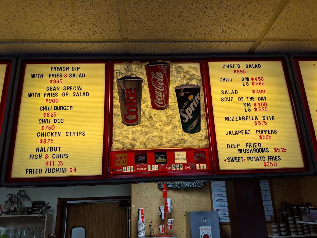 Menu at Dea's In & Out restaurant, Gresham
