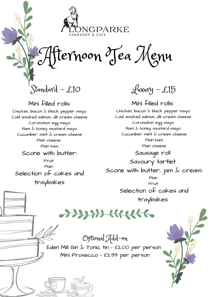Menu at Longparke Farmshop & Cafe, Dundee