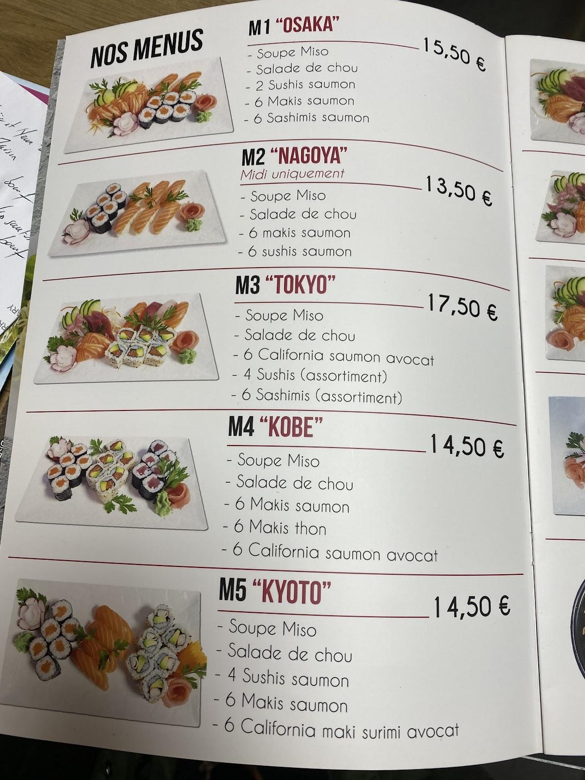 Menu au New sushi restaurant, Castelnaudary