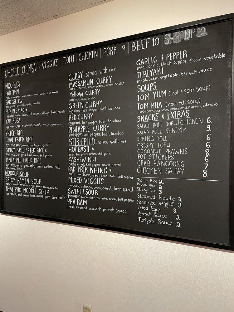 Menu at Sassy Express Thai Food Tillamook restaurant, Tillamook