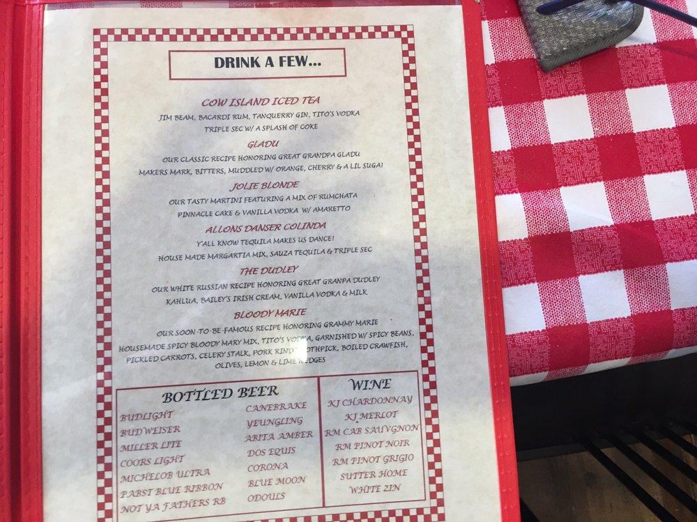 Menu at The Cajun Table restaurant, Lafayette, Ambassador Caffery Pkwy ...