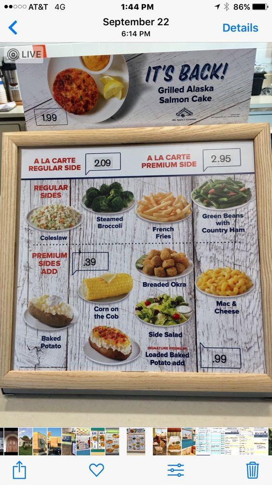Menu at Captain D's fast food, Memphis, N Germantown Pkwy
