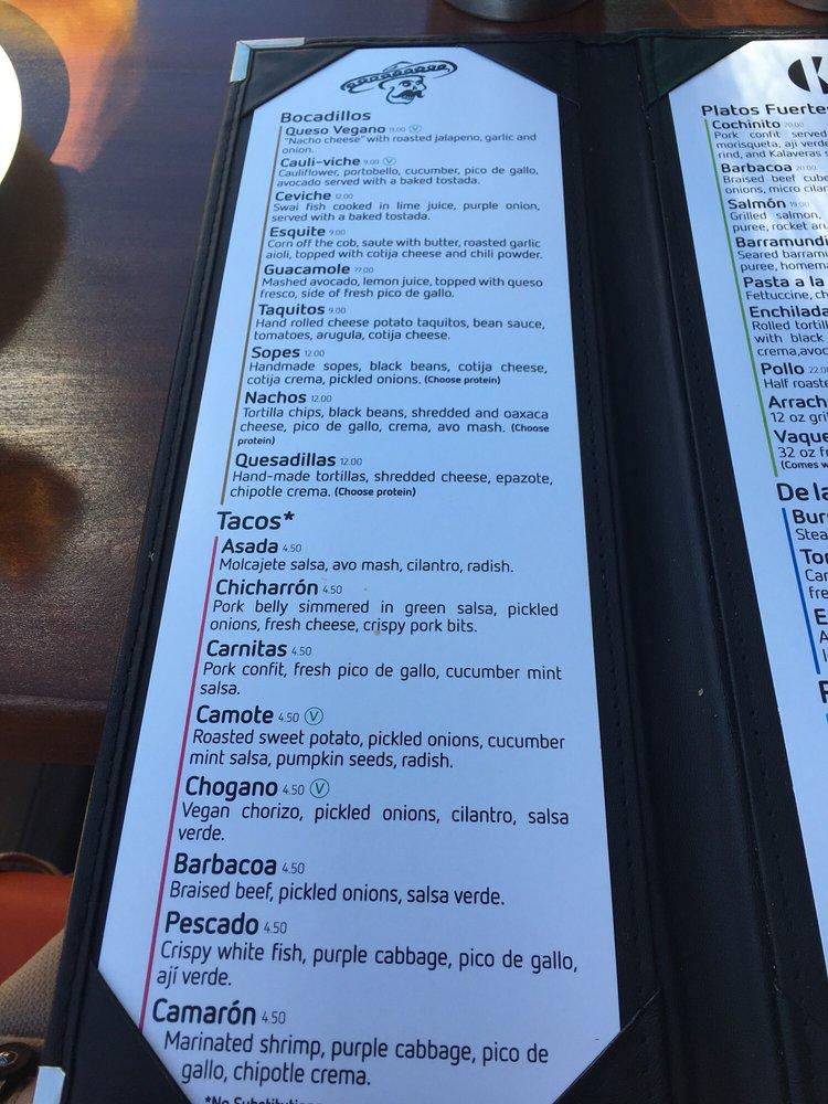 Menu at Kalaveras pub & bar, Redondo Beach