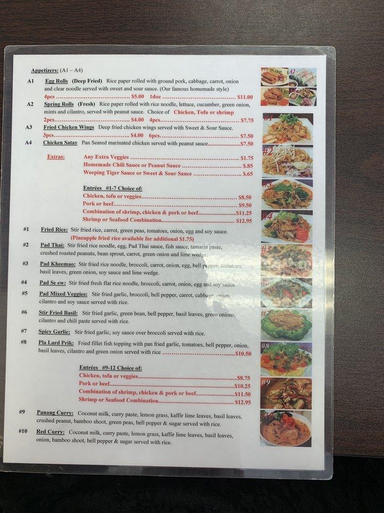 Menu at Four J's (Lao/Thai Dine-In From Togo Boxes or Takeout ...