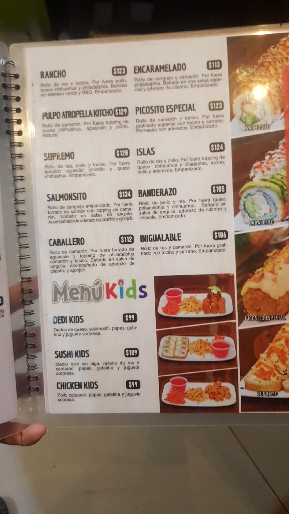 Carta del restaurante Kitcho sushi, Culiacán Rosales, Av Benjamín Hill ...