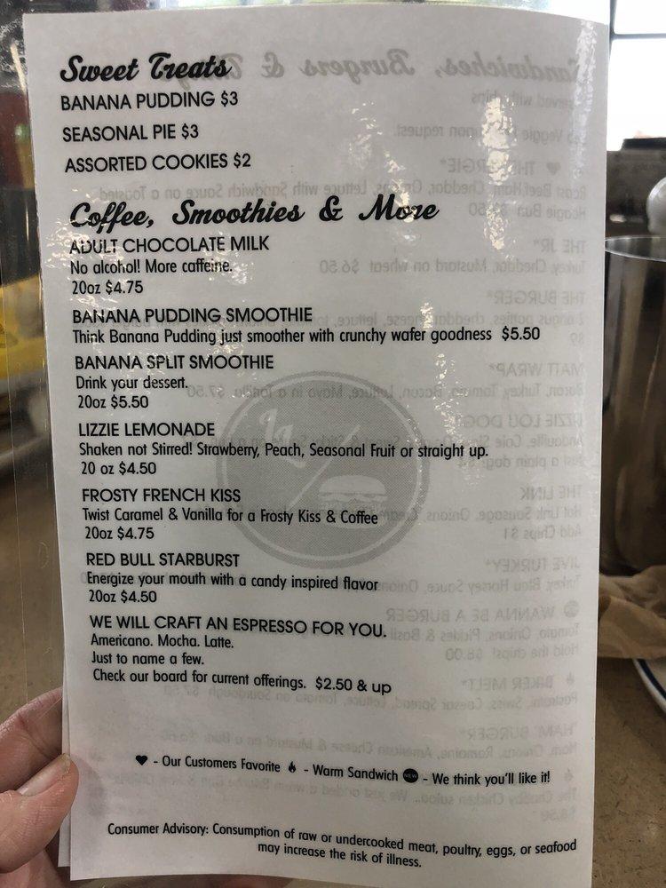 Menu at Lizzie Lou's Too cafe, Fife