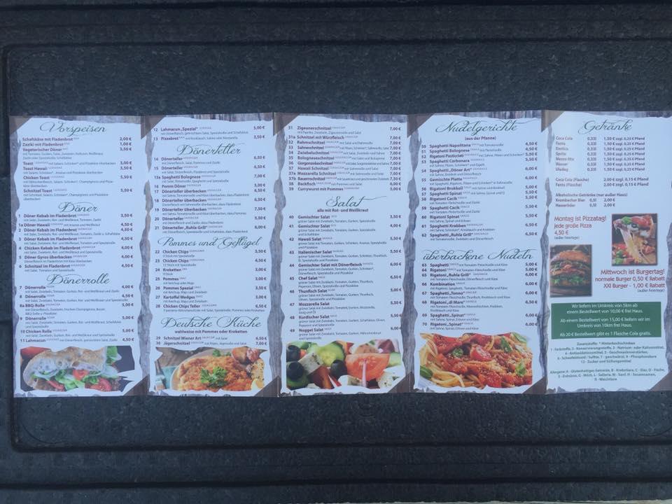 Speisekarte von Royal Grill - Burger- und Pizzahaus, Ruhla