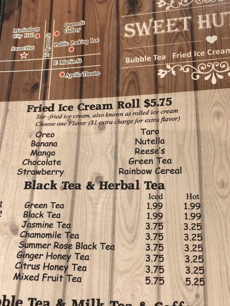 Menu at SWEET HUT CAFE, Martinsburg