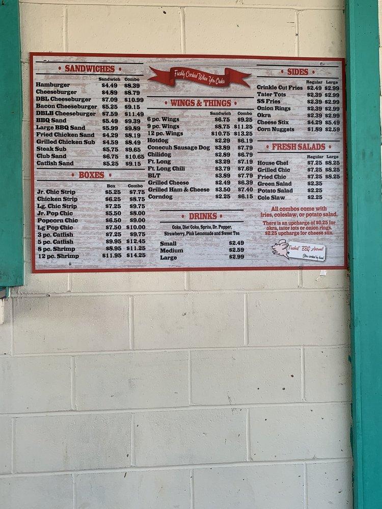 Menu at Larry's Drive In restaurant, Camden, 5 Camden Bypass