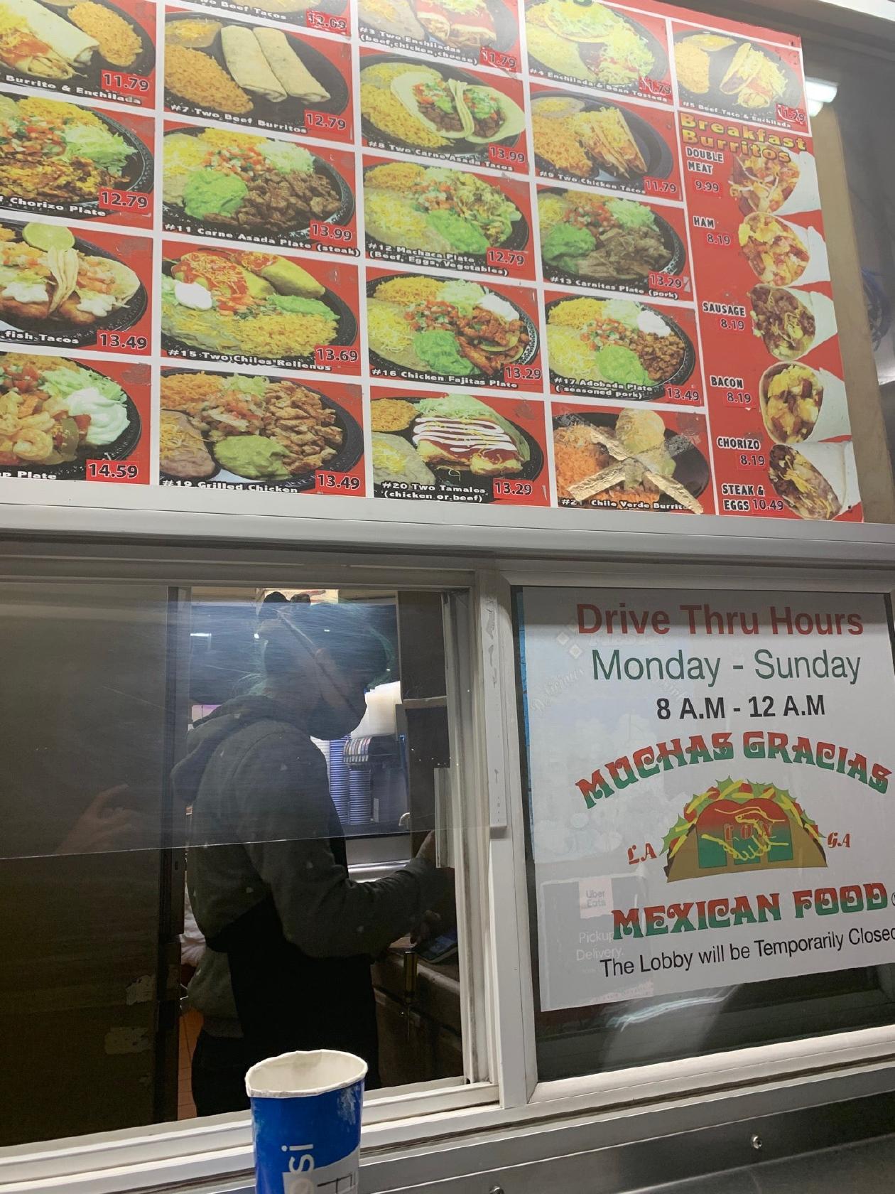 Menu at Muchas Gracias Mexican Food restaurant, Vancouver, Washington St