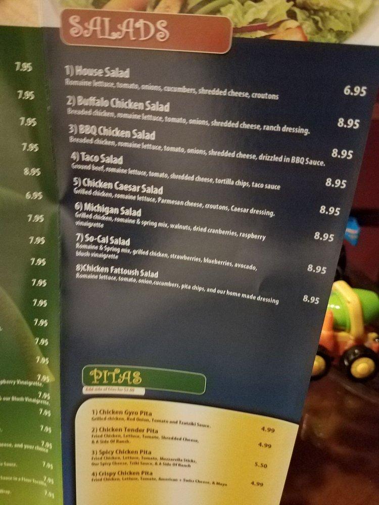 Menu at So-Cal Burgers, Wraps & Frozen Yogurt restaurant, Garden City