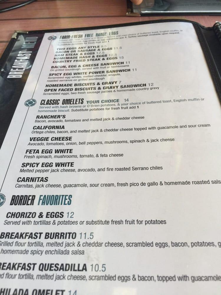 Menu at Waypoint Café Camarillo Airport cafe, Camarillo