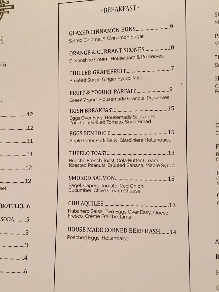 Menu at The Gage pub & bar, Chicago