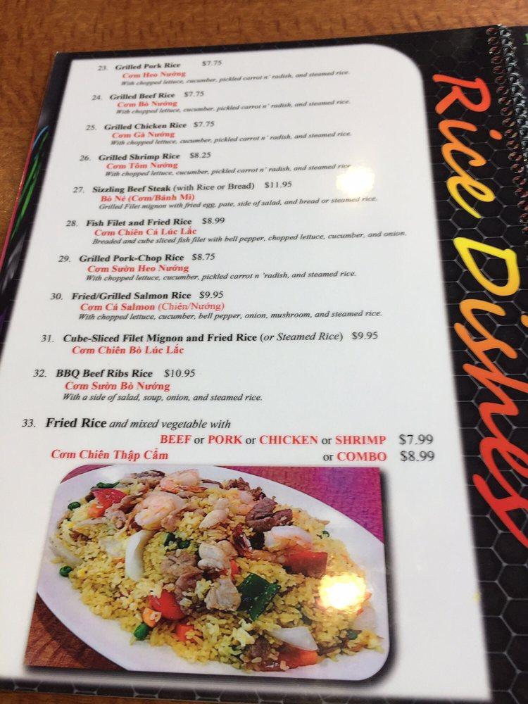 Menu at Blooming Vietnamese Cuisine restaurant, Cerritos