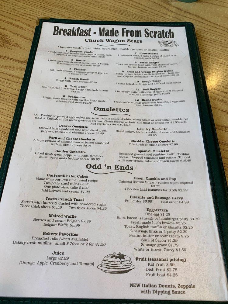 Menu at Busy Bee Cafe, Roundup