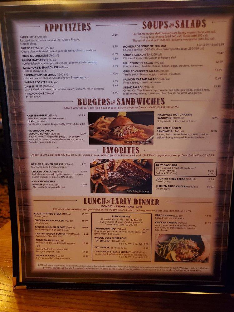 Menu at Saltgrass Steak House steakhouse, Omaha