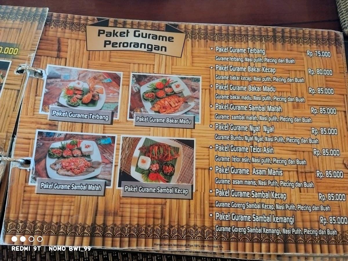 Menu at Segara Bambu Restaurant, Denpasar, Jl. Astasura No.99