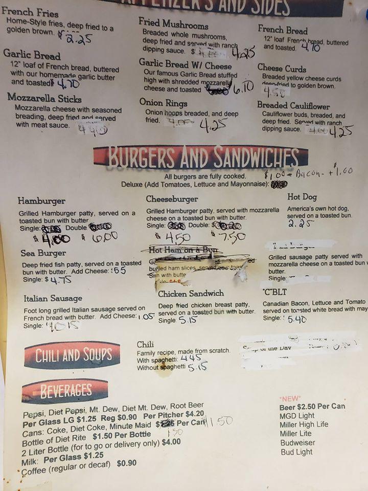 Menu at Aldo's Pizza pizzeria, Green Bay