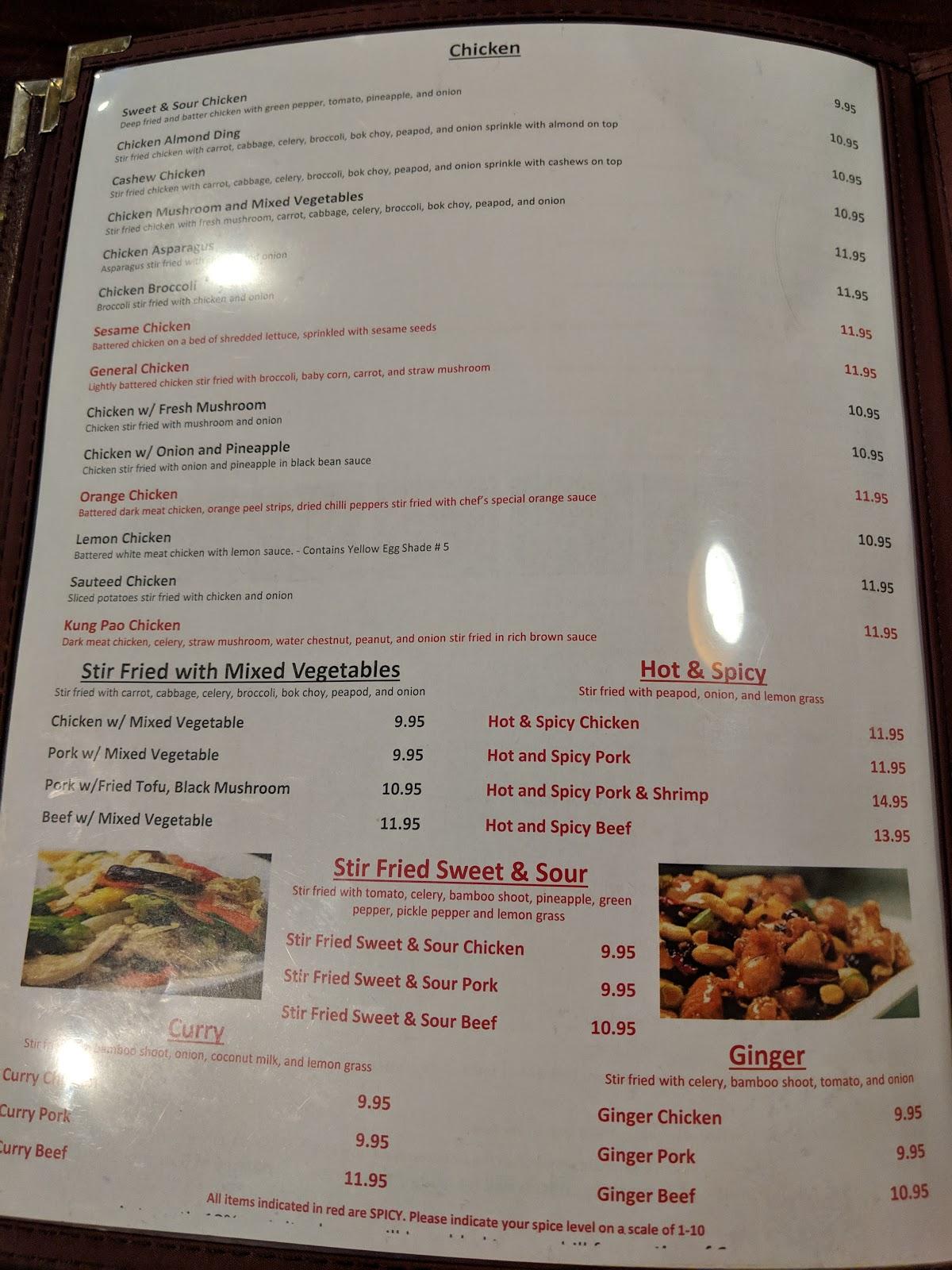 Menu at Cam Ranh Bay Restaurant, Burnsville, County Rd 42 W