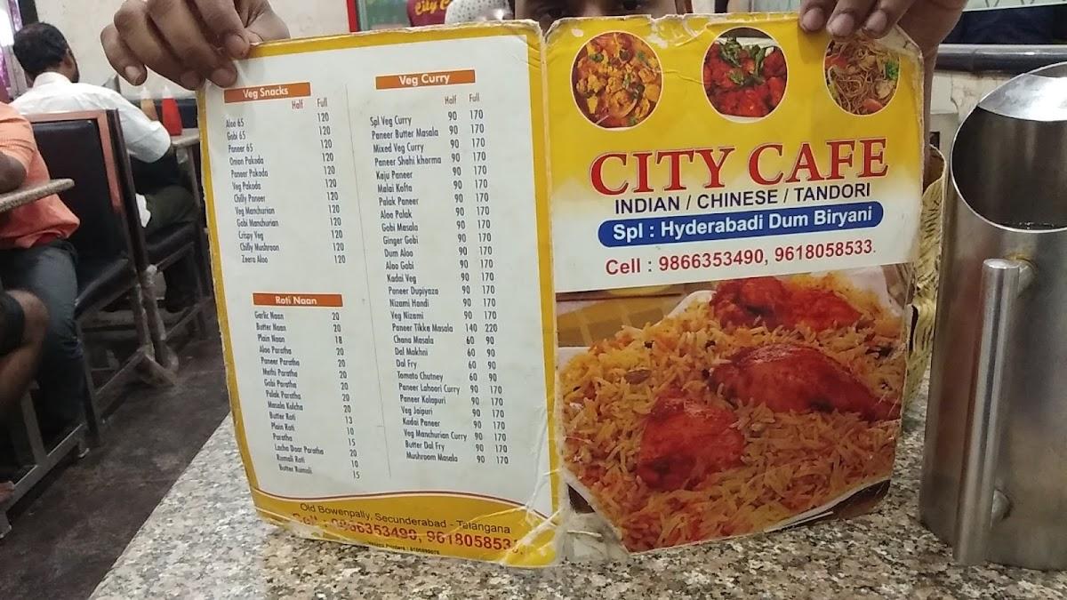 Menu at City Cafe, Secunderabad, Shop