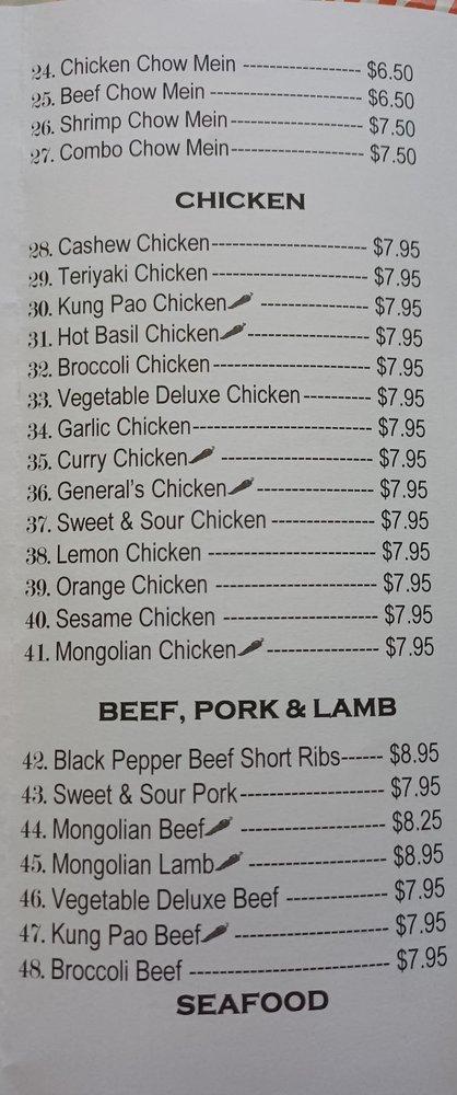 Menu at Li Xu's Kitchen fast food, Patterson