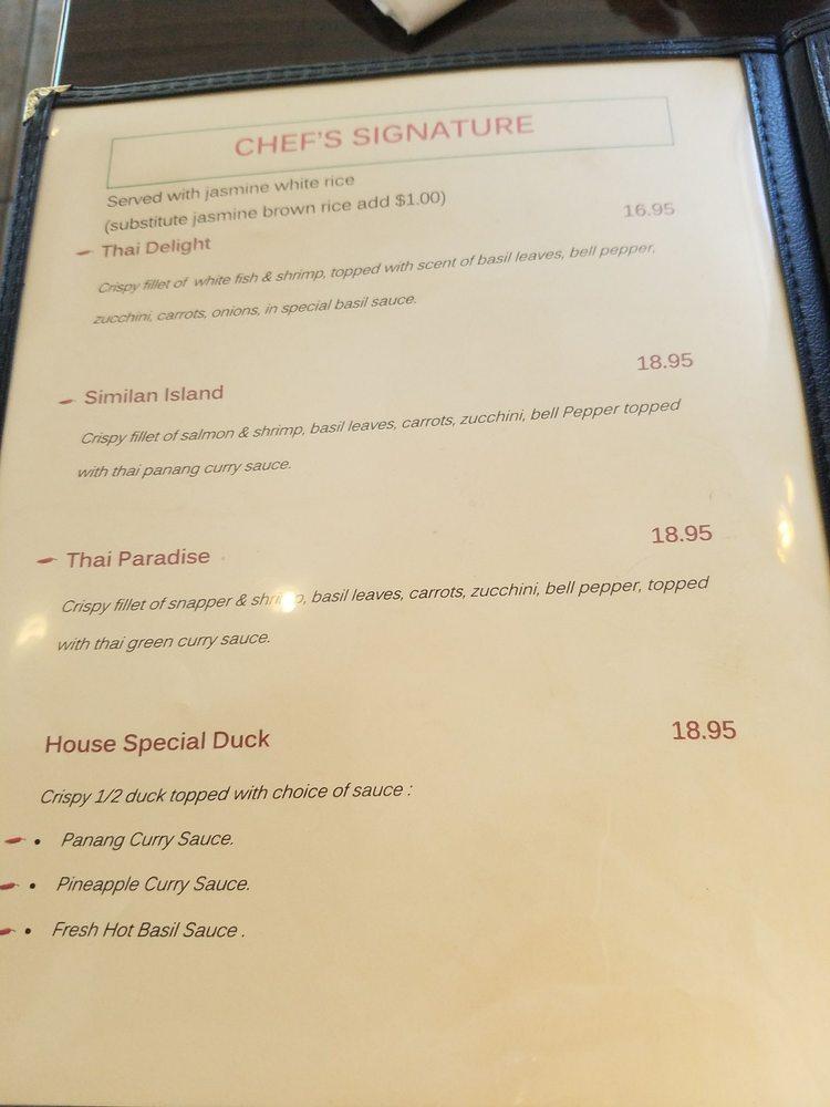 Menu at Pop Thai pub & bar, Orlando