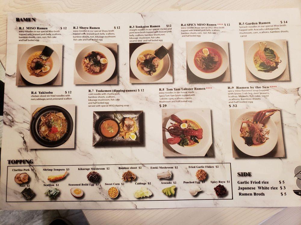 Menu at 8 RAMEN restaurant, Rockville Centre