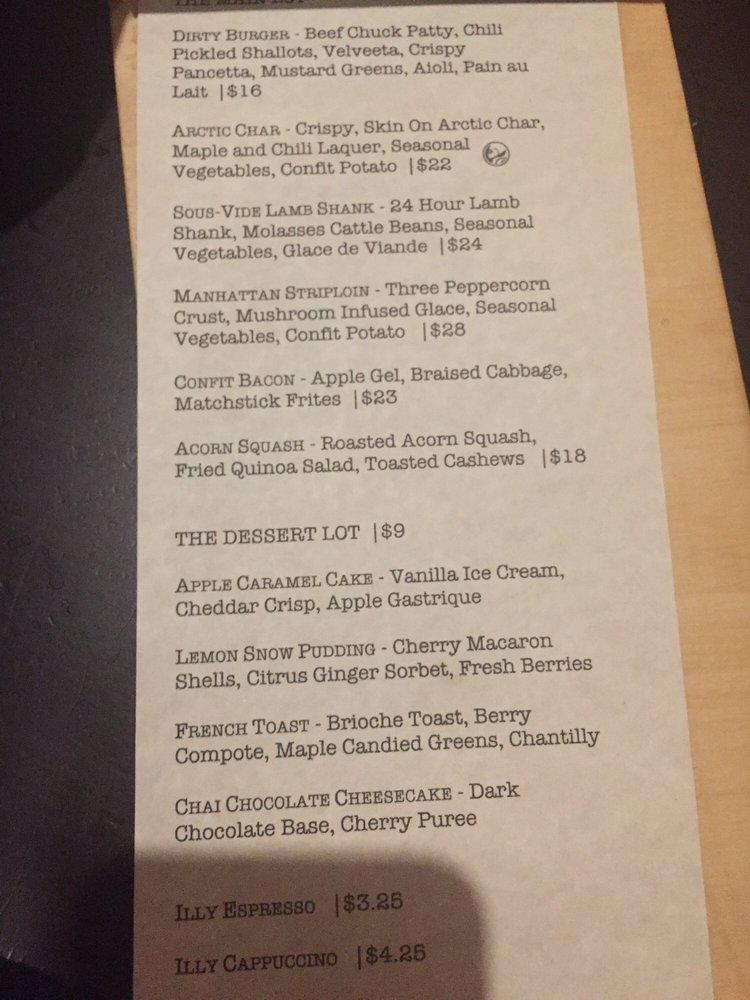 Menu at Lot Six Bar & Restaurant, Halifax