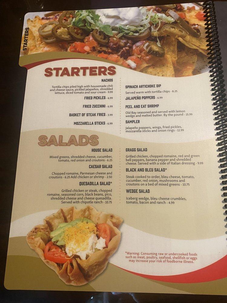 Menu at Tumbleweeds Steak & Tavern steakhouse, Lenoir