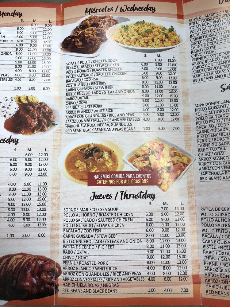 Menu at Angel’s Latin Restaurant, Catskill