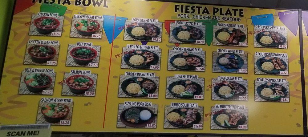 Menu at Fiesta Barbecue & Bibingka, Carson