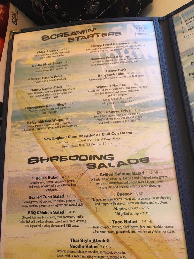 Menu at Wipeout Bar & Grill, San Francisco