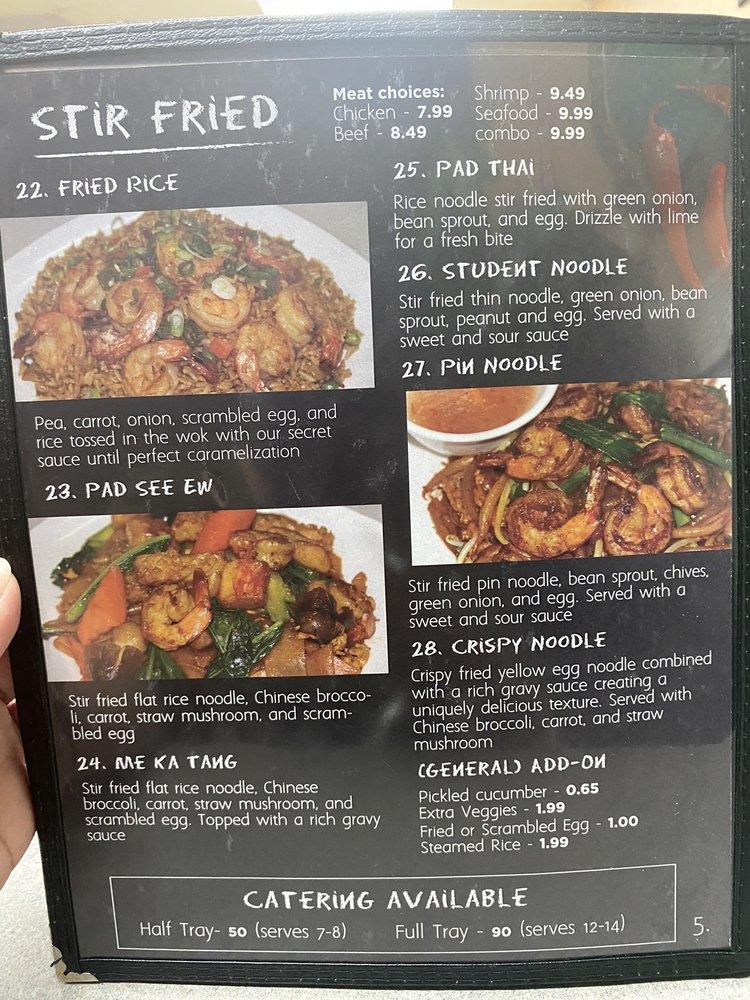 Menu at Wok & Pho restaurant, Long Beach, CA-1