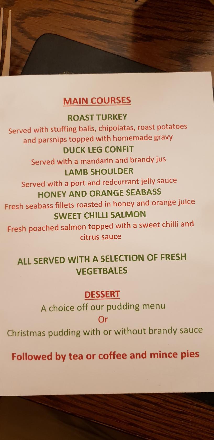 Menu at Dog Inn & Davenport Arms pub & bar, Worfield