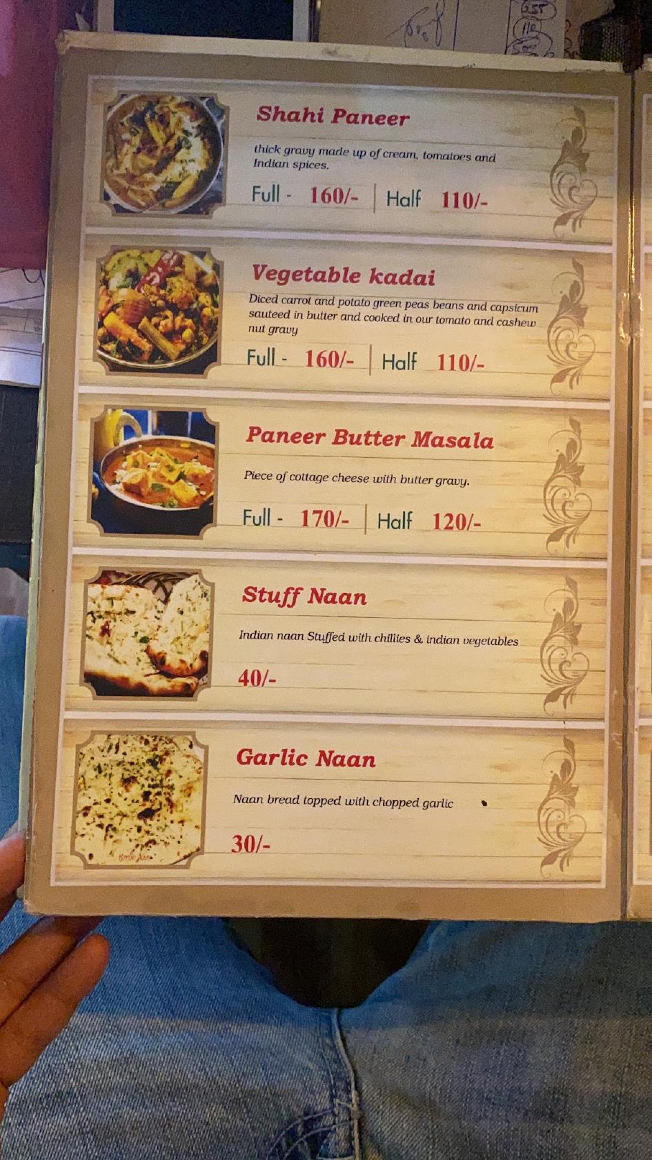 Menu at Indian hut Restaurants, Delhi