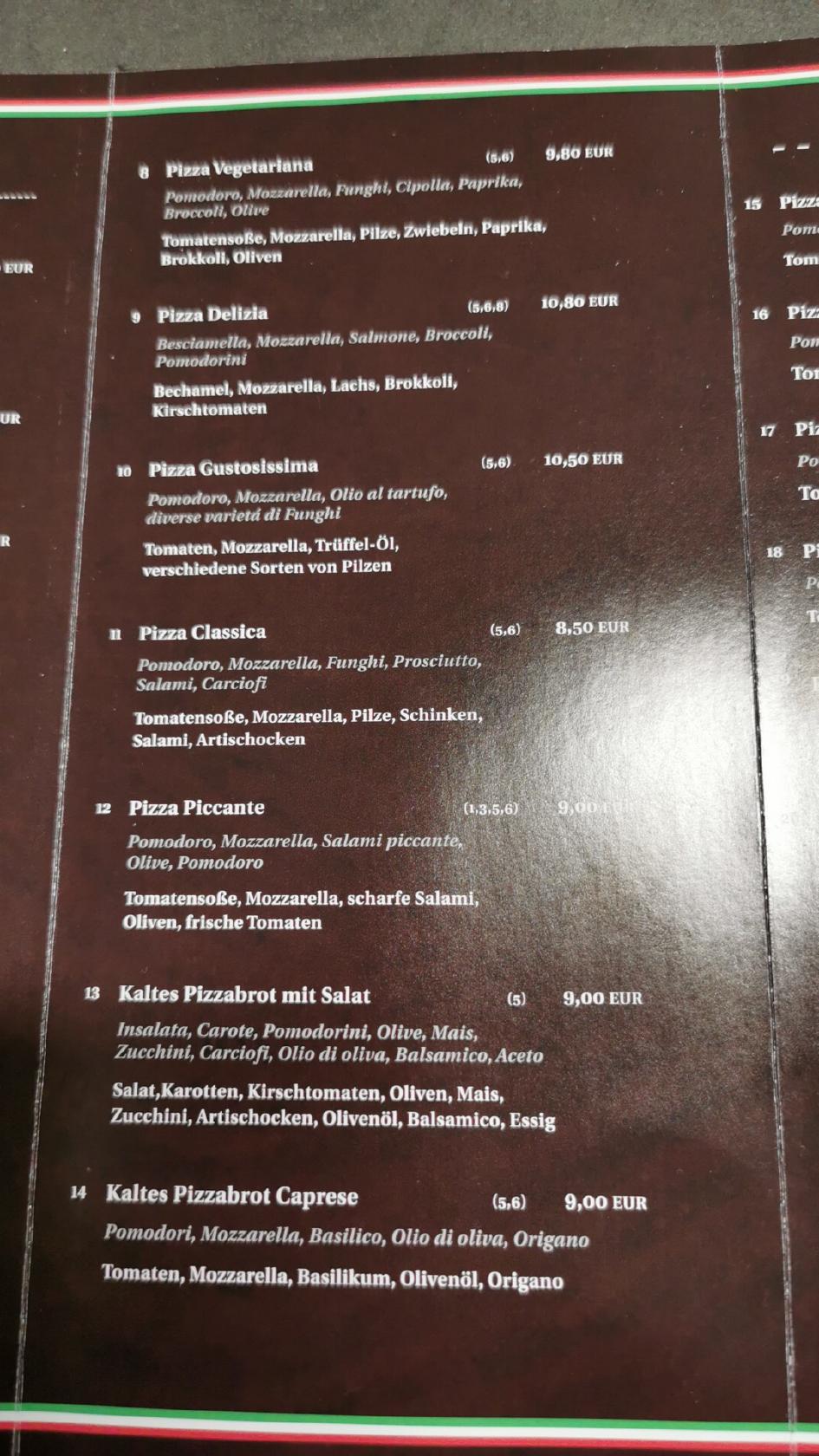 Speisekarte von Pizza Da Davide, Königsbach-Stein
